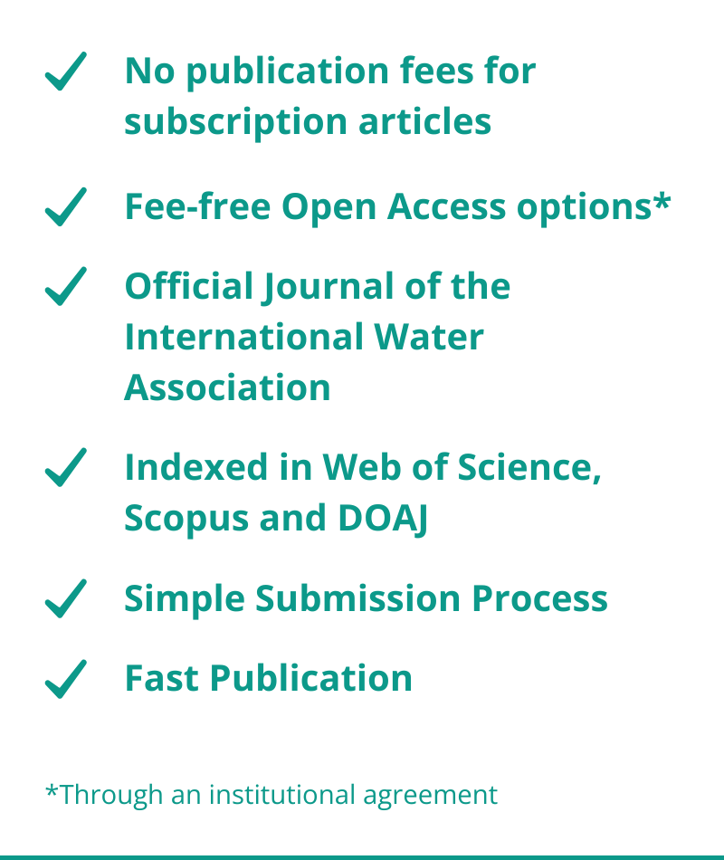 AQUA - Water Infrastructure, Ecosystems and Society | IWA Publishing